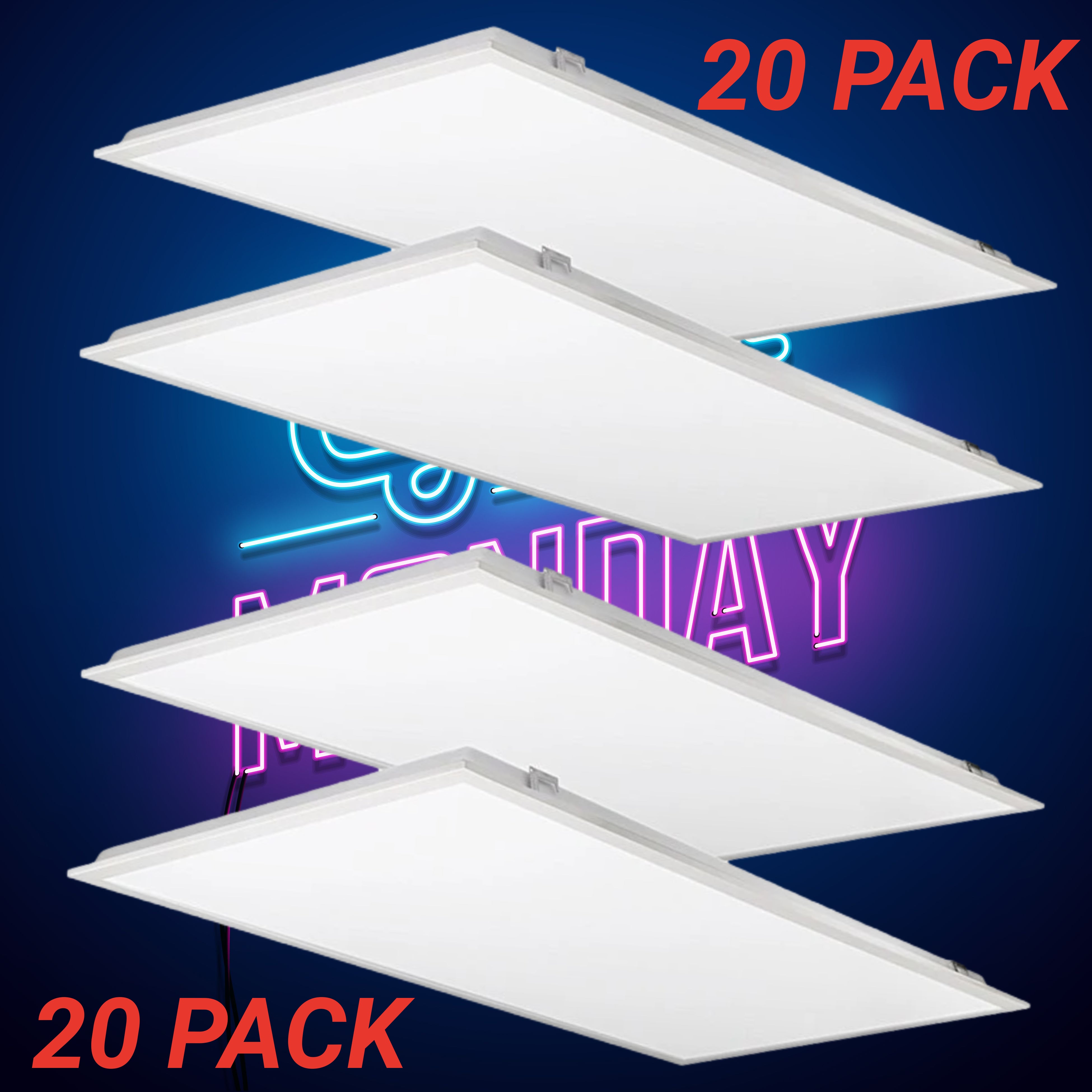 2' X 4' Drop in Grid LED 50 Watt Panel Troffer (20 PACK) – PrimeLights