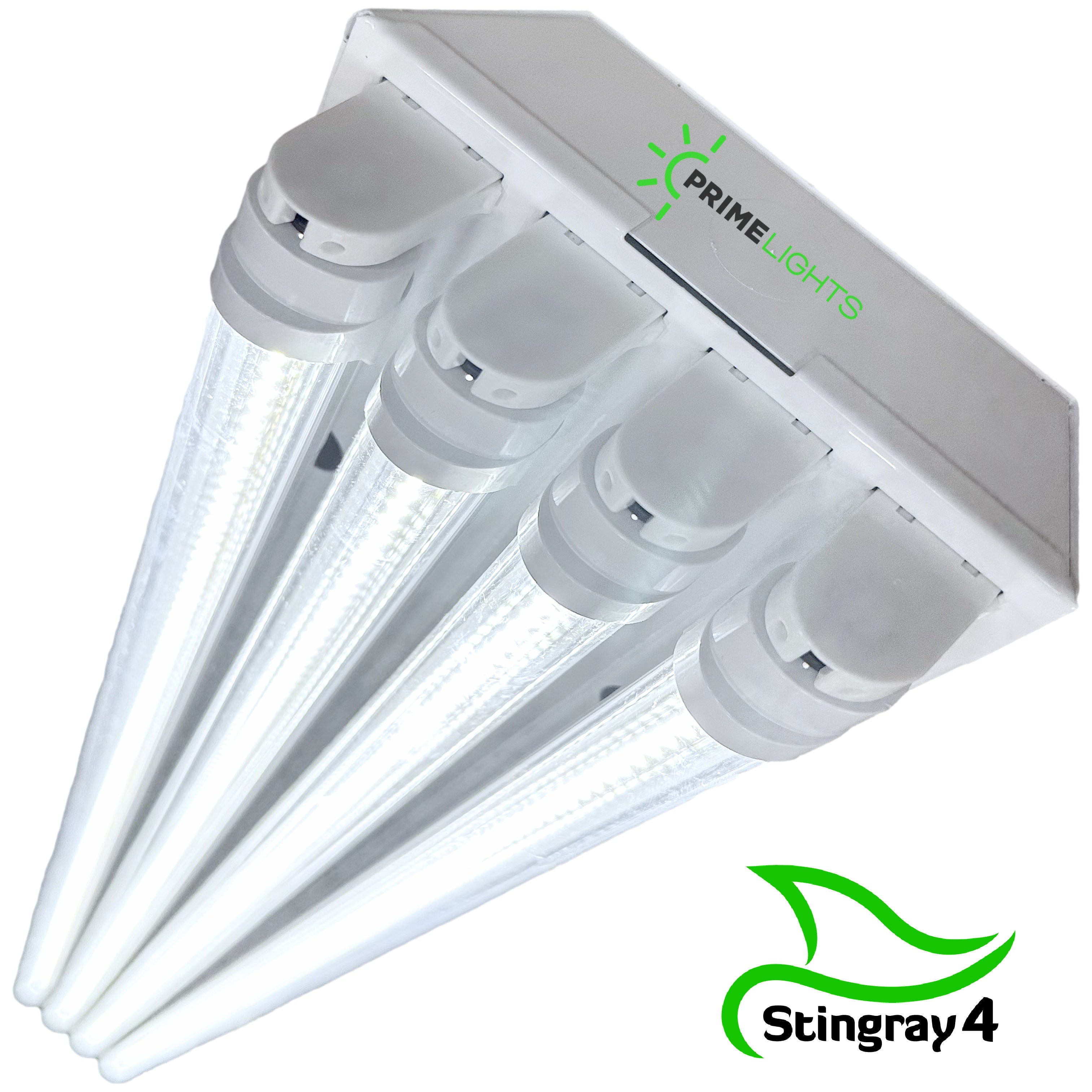 LED 4 Lamp T8 STINGRAY 4XL Highbay Fixture 88 Watt Calc – PrimeLights