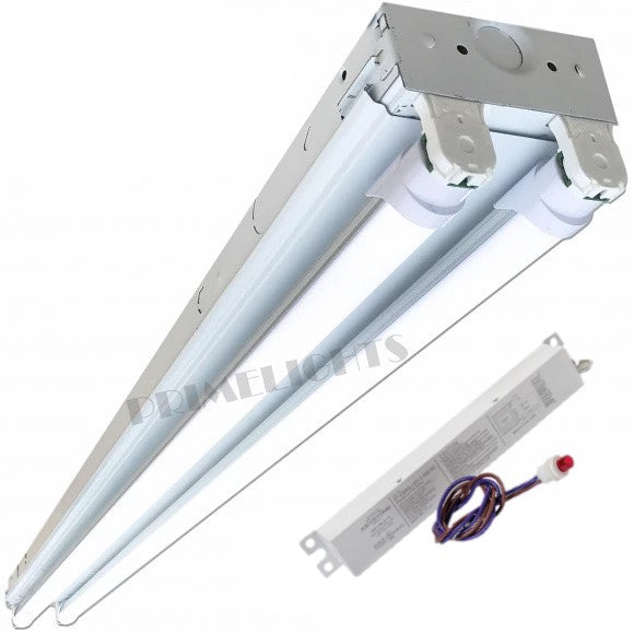 4 Foot 2 Lamp Shop Light with Emergency Battery Backup Made in the USA ...