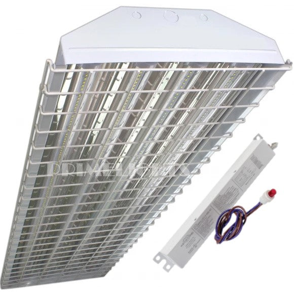 Shop Light With 90 Minute Emergency & Wire Guard Cage Battery Backup ...